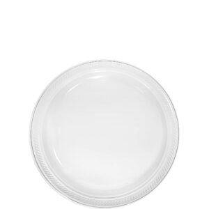 amscan big party pack plastic plate, 7", clear