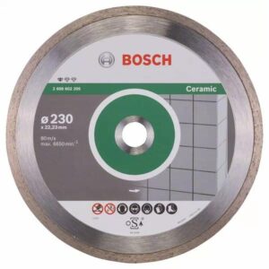 Bosch Professional 1x Standard for Ceramic Diamond Cutting Disc (for Ceramics, Tile, 230x22.23x1.9x7 mm, Accessory for Angle Grinder)