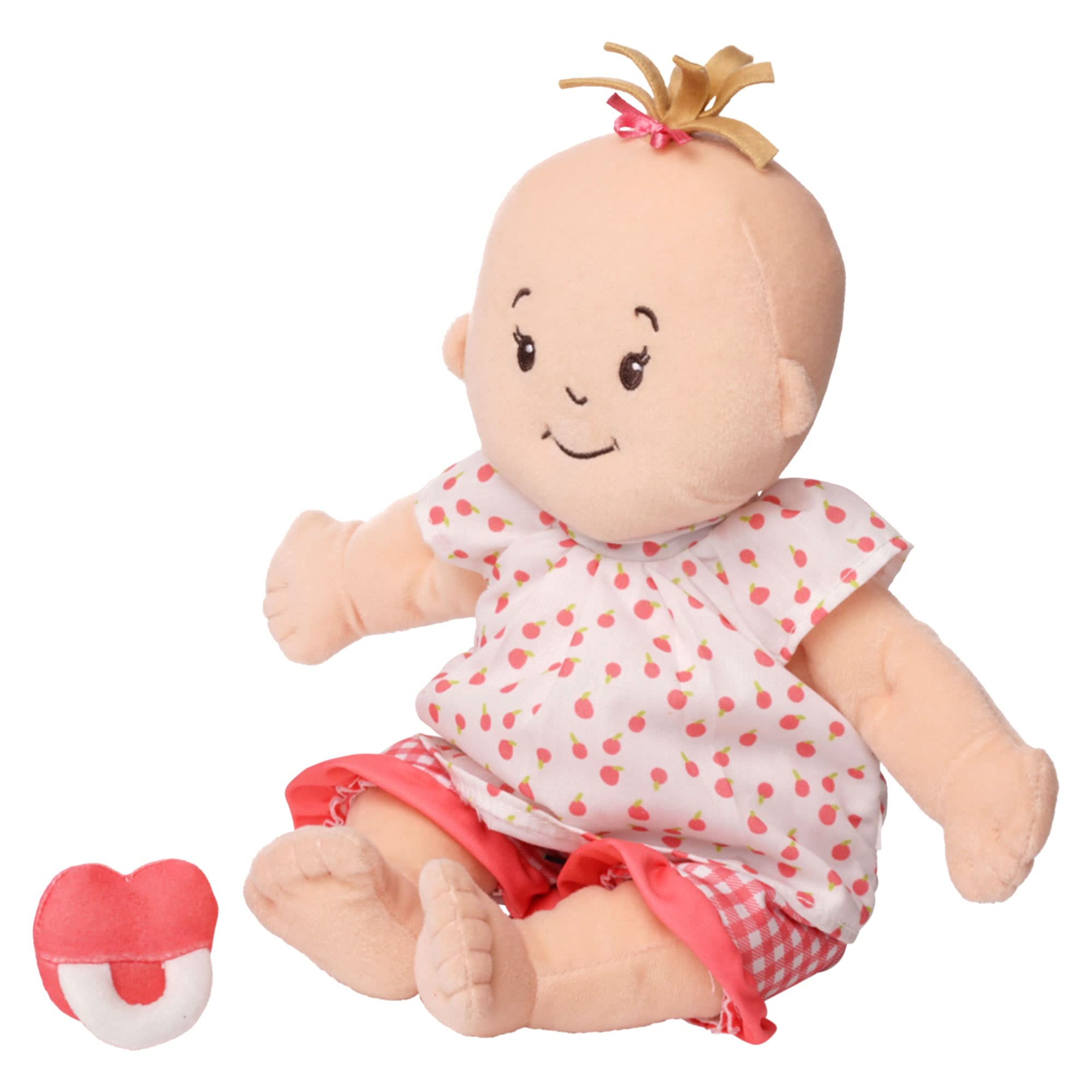 Manhattan Toy Baby Stella Peach with Light Brown Hair Soft First Baby Doll for Ages 1 Year and Up, 15"