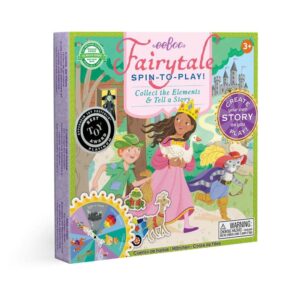 eeboo: fairytale spinner, collect the elements & tell a story, create your own story as you play, for 2 to 4 players, for ages 5 and up