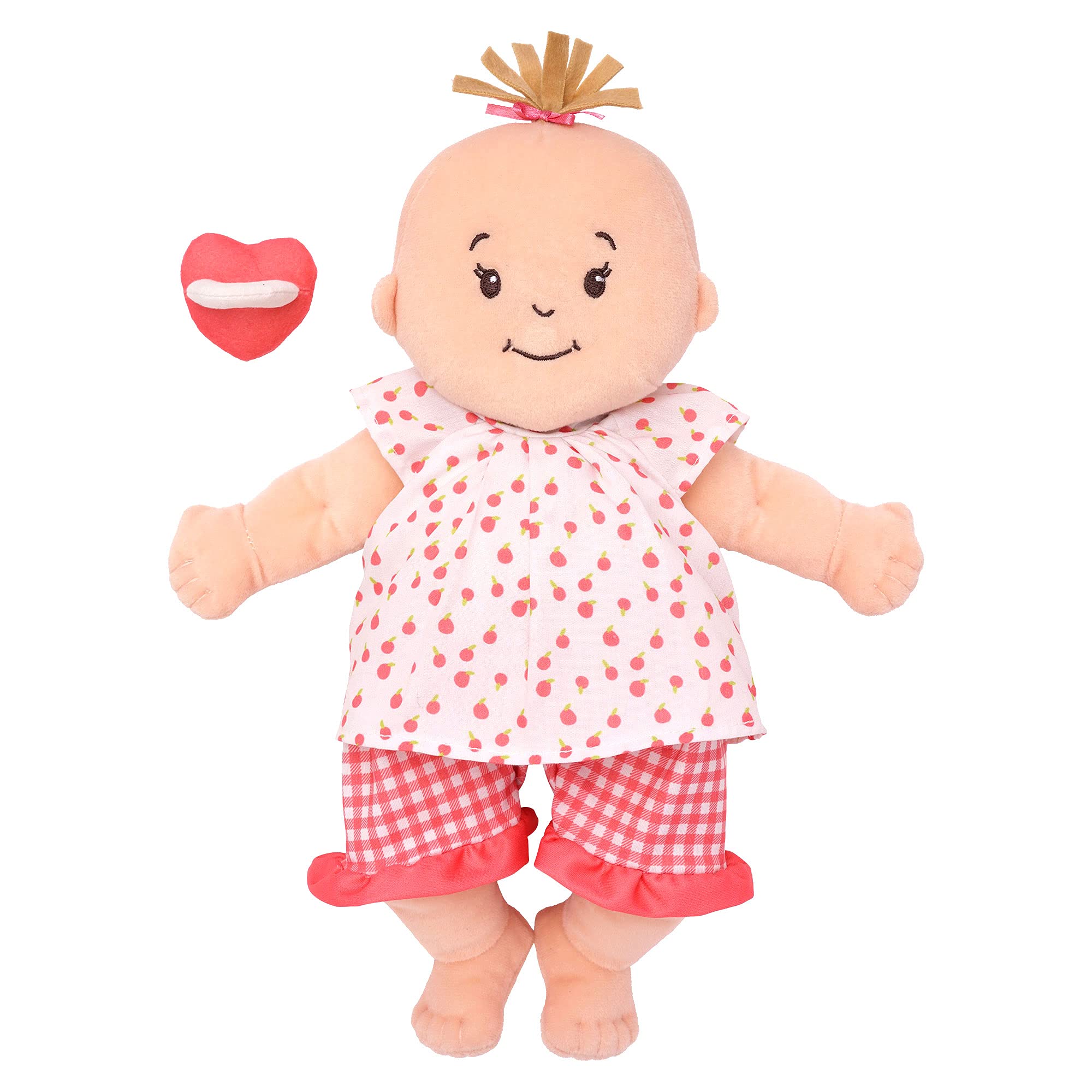 Manhattan Toy Baby Stella Peach with Light Brown Hair Soft First Baby Doll for Ages 1 Year and Up, 15"