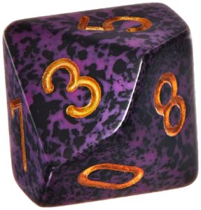 chessex manufacturing 25117 hurricane speckled - ten sided die d10