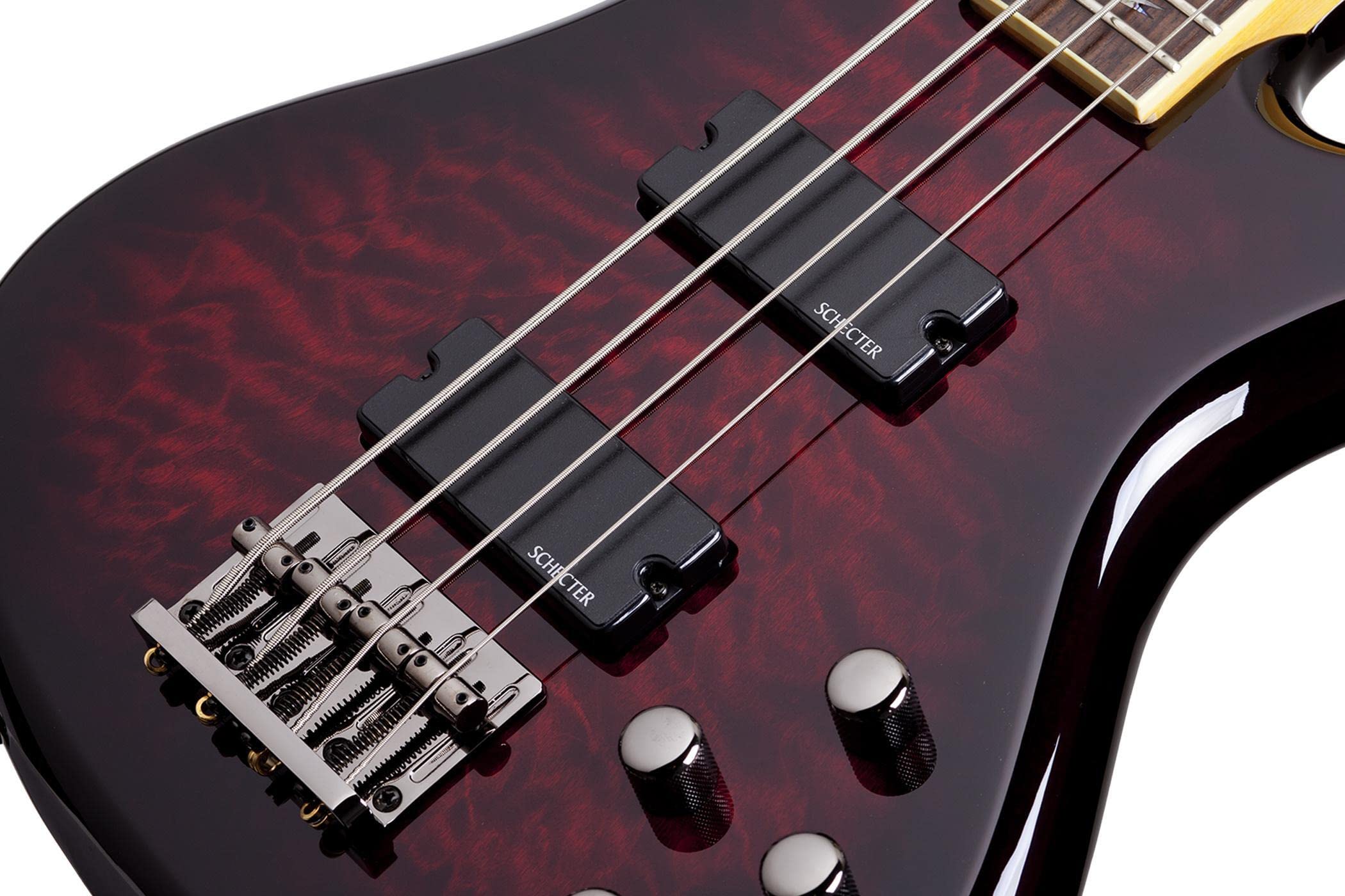 Schecter Stiletto Extreme 4 Bass Guitar - Black Cherry