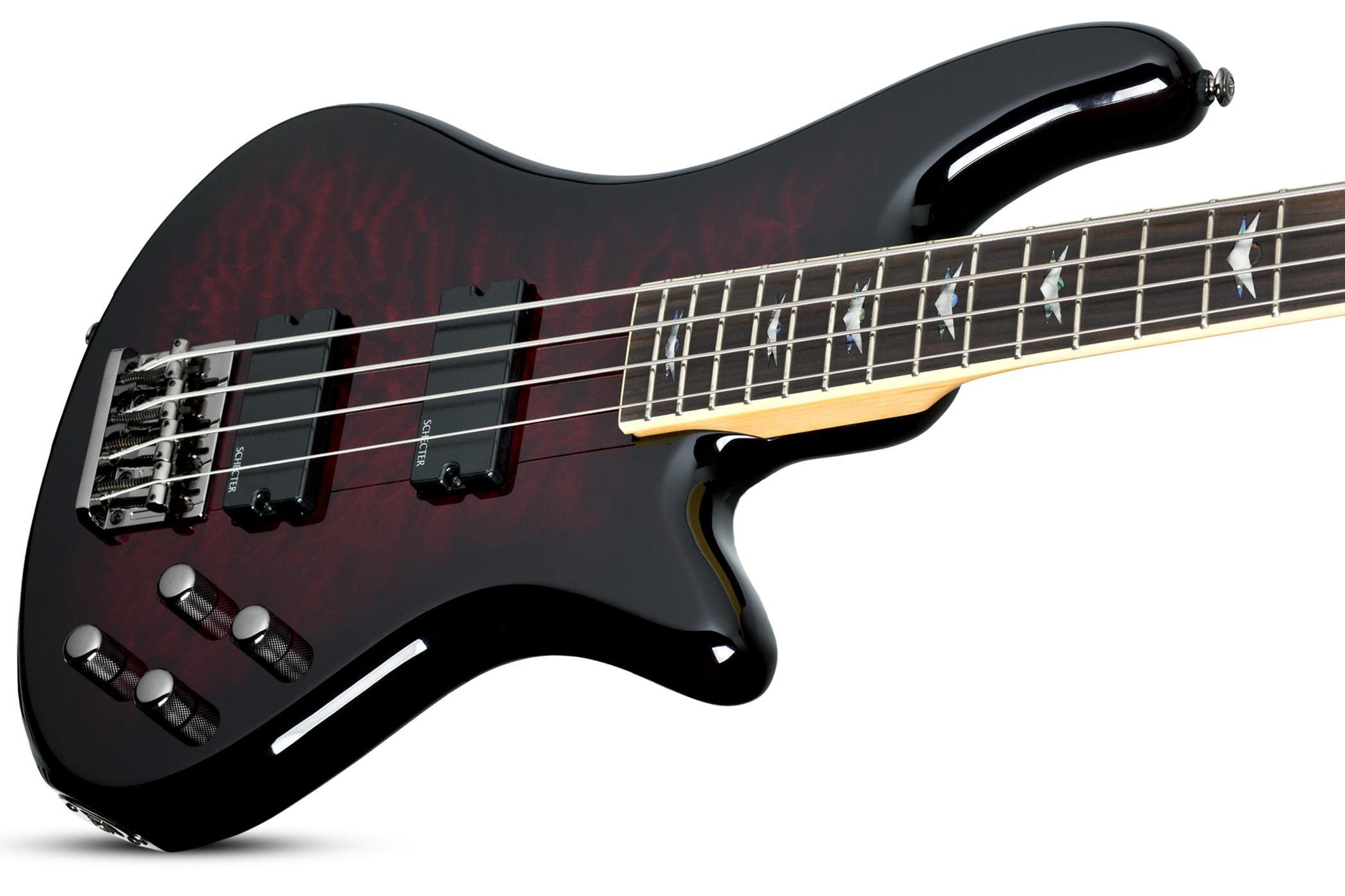 Schecter Stiletto Extreme 4 Bass Guitar - Black Cherry