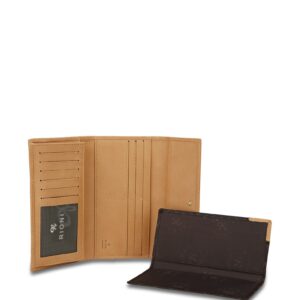 RIONI Signature - Checkbook Wallet (L7.3 x H4", Brown)