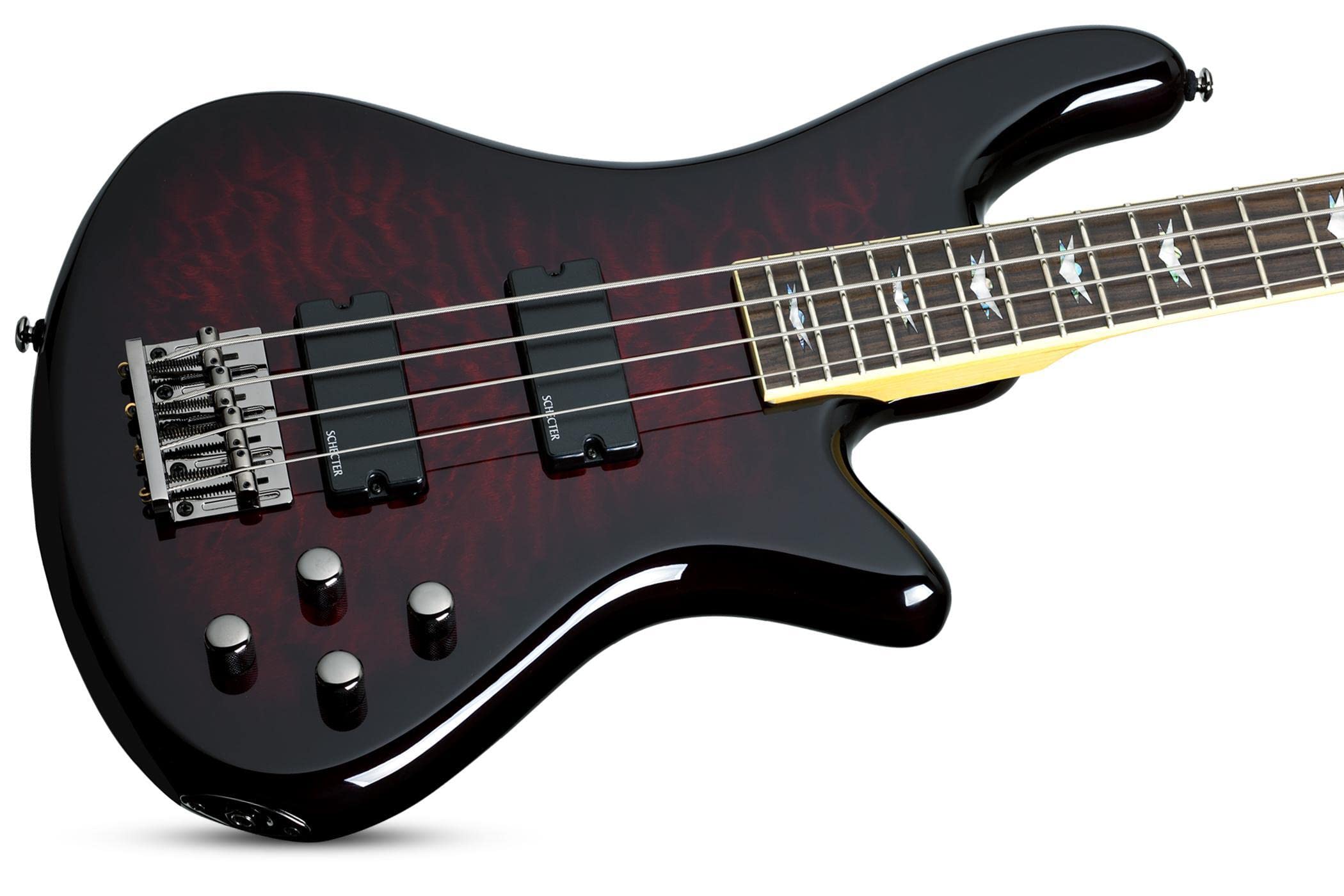 Schecter Stiletto Extreme 4 Bass Guitar - Black Cherry