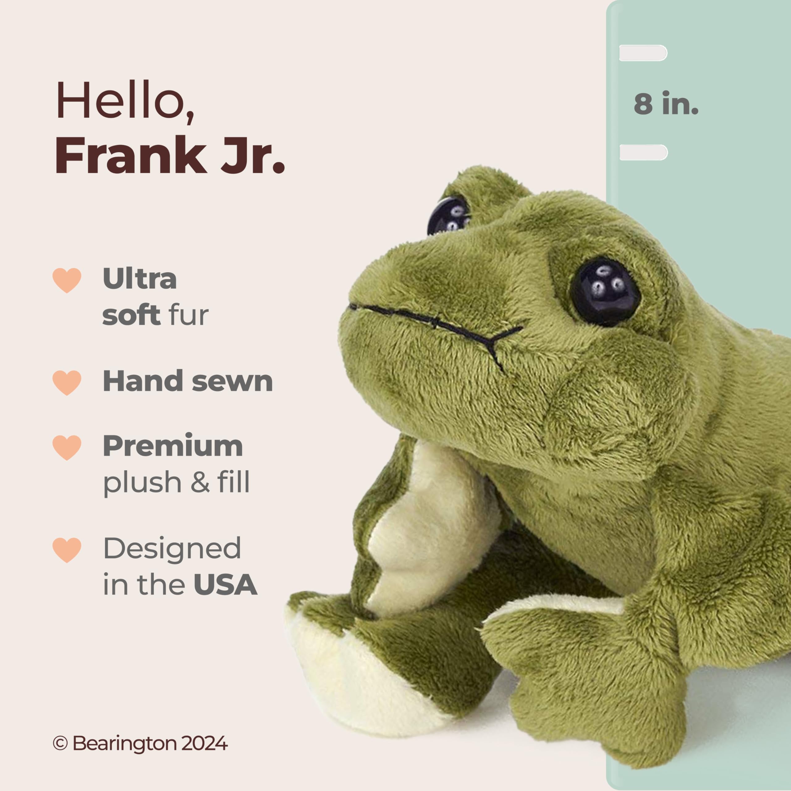 Bearington Frank Jr. Plush Stuffed Animal Frog 8"