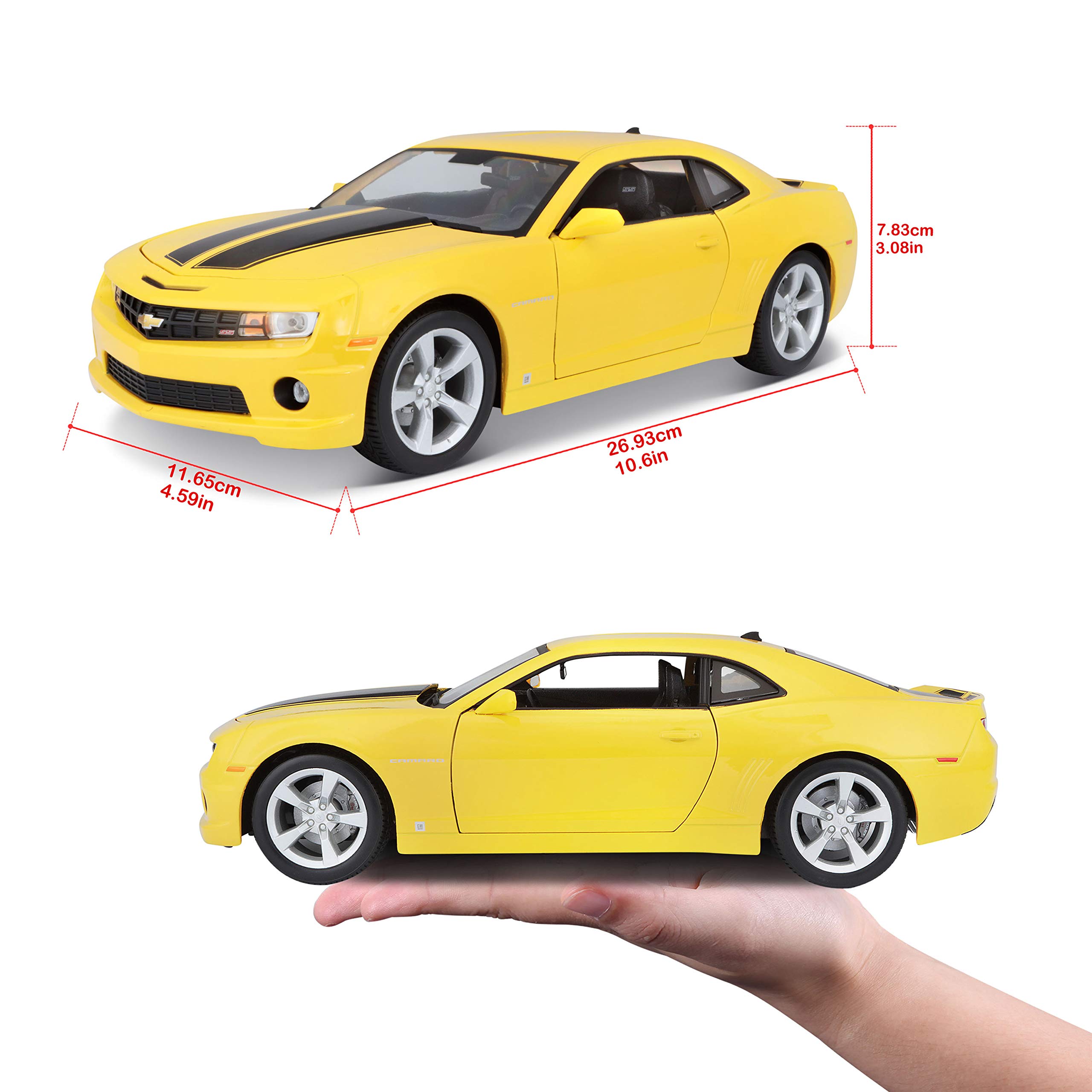 Maisto 1:18 Scale 2010 Chevy Camaro SS RS Diecast Vehicle (Colors May Vary)