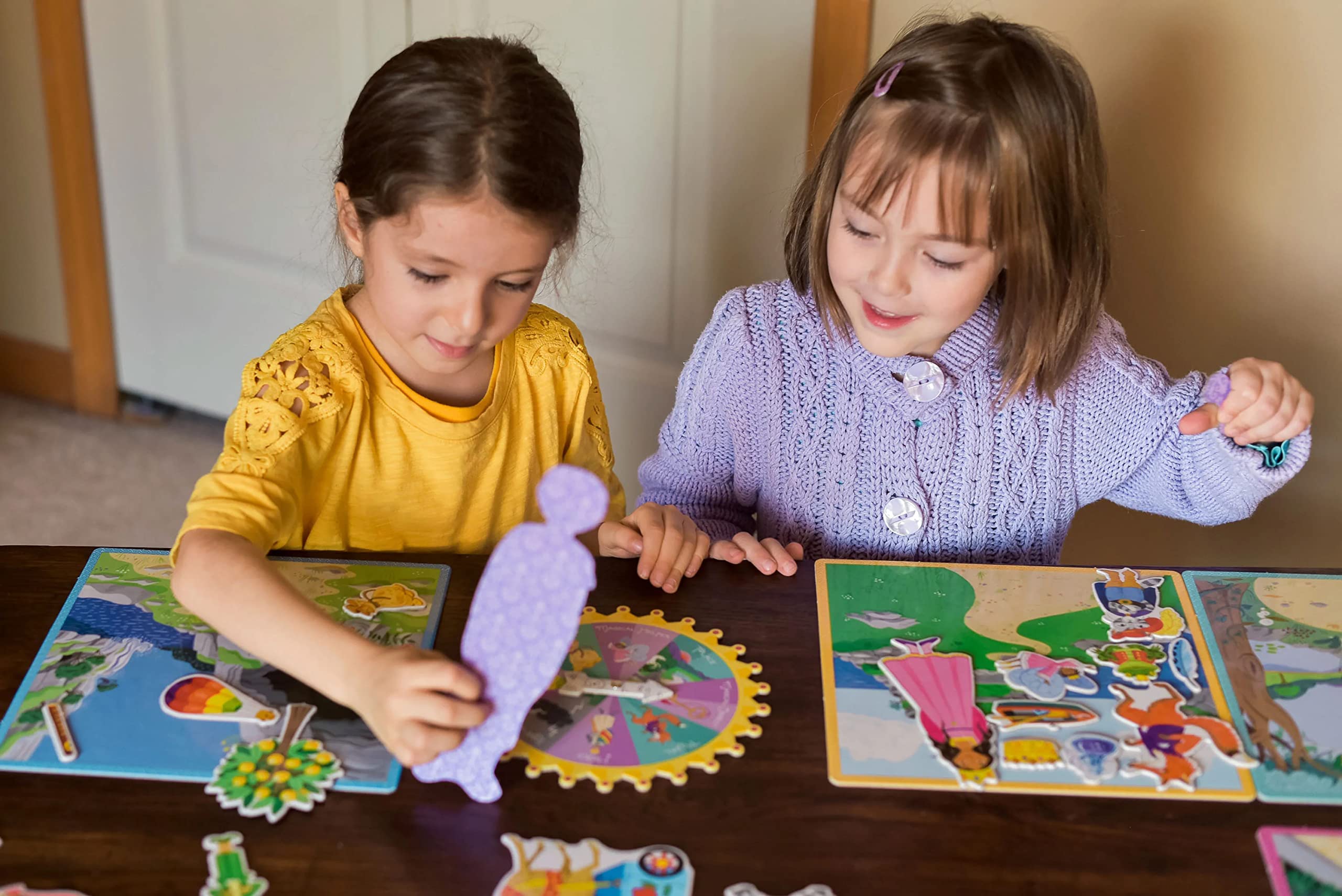 eeBoo: Fairytale Spinner, Collect The Elements & Tell a Story, Create Your Own Story as You Play, for 2 to 4 Players, for Ages 5 and up