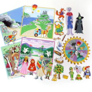 eeBoo: Fairytale Spinner, Collect The Elements & Tell a Story, Create Your Own Story as You Play, for 2 to 4 Players, for Ages 5 and up