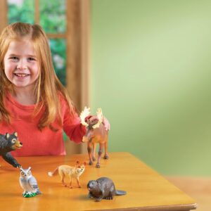 Learning Resources Jumbo Forest Animals - 5 Pieces, Ages 3+ Pretend Play Animals for Toddlers, Preschool Learning Toys, Kids Play Animal Figures, Zoo Animals