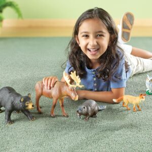 Learning Resources Jumbo Forest Animals - 5 Pieces, Ages 3+ Pretend Play Animals for Toddlers, Preschool Learning Toys, Kids Play Animal Figures, Zoo Animals