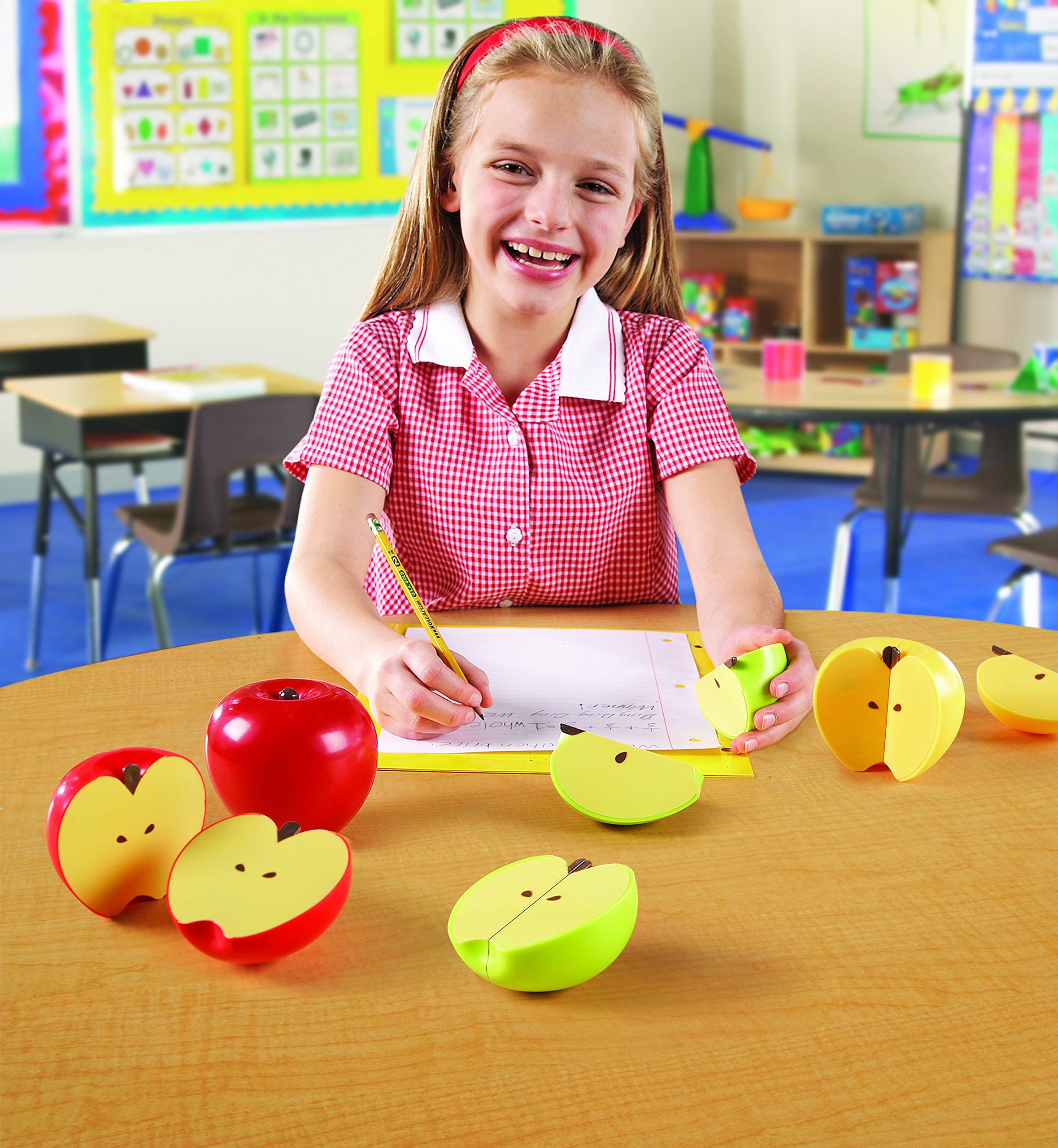 Bring fractions to life with these sectioned apple magnets