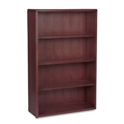 HON 92000 Series 36 by 13-1/8 by 57-1/8-Inch Bookcase with 4 Shelves, Mahogany