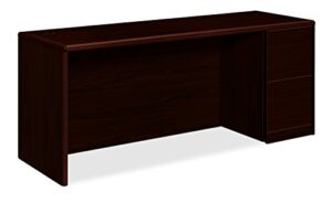 hon 10707rnn 10700 72 by 24 by 29-1/2-inch full-height right pedestal credenza, mahogany frame/top