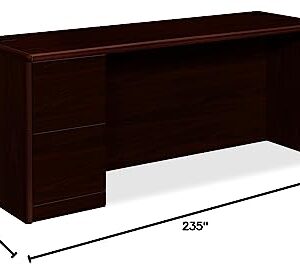 HON 10708LNN 10700 72 by 24 by 29-1/2-Inch Full-Height Left Pedastal Credenza, Mahogany Frame/Top