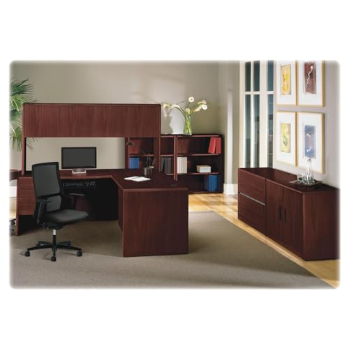 HON 10700 Series Stack On Storage, 68 5/8w x 14 5/8d x 37 1/8h, Mahogany