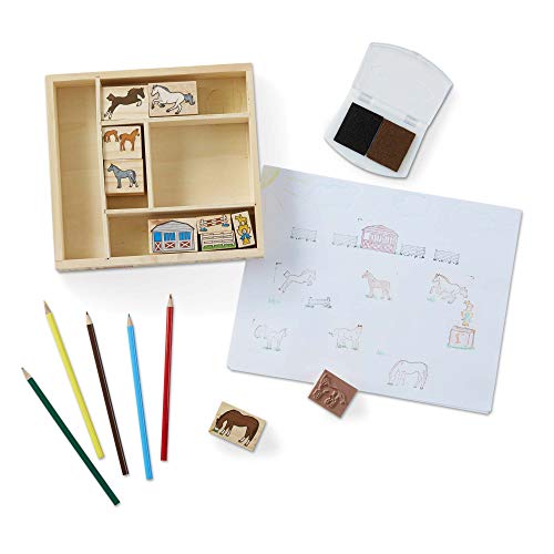 Melissa & Doug 12410 Horses Stamp Set | Arts & Crafts | Stamp Sets & Stencils | 4+ | Gift for Boy or Girl, Multicolor