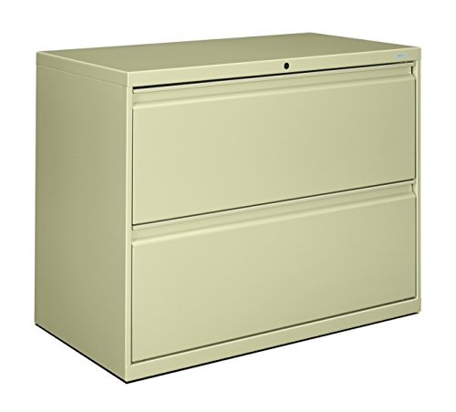 HON Brigade 800 Series Lateral File | 2 Drawers | Radius Pull | 36" W | Putty Finish