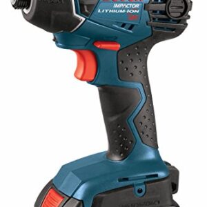 Bosch 25618-02 18-Volt Lithium-Ion 1/4-Hex Impact Driver Kit with 2 Batteries, Charger and Bag, Blue