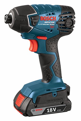 Bosch 25618-02 18-Volt Lithium-Ion 1/4-Hex Impact Driver Kit with 2 Batteries, Charger and Bag, Blue