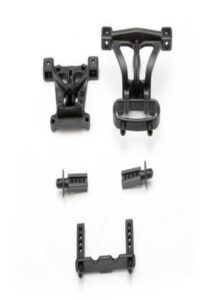 traxxas 7015 body mounts and body posts front and rear, 1/16 revo, 295-pack