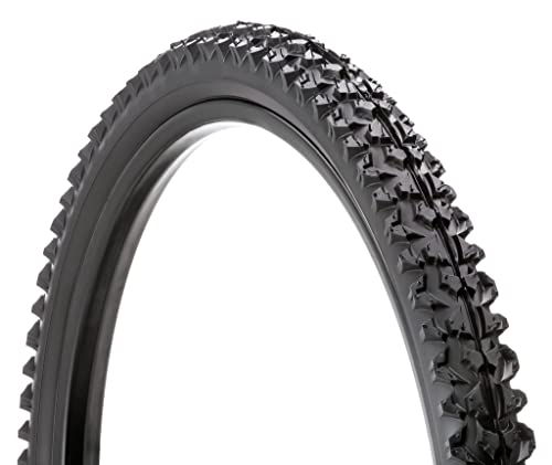 Schwinn Replacement Bike Tire, 24" x 1.95" Mountain Bike Tire, Wide & Blocky Knobs, Steel Bead Construction, Fits Internal Rim Widths 19mm-29mm, PSI Range 35 to 65