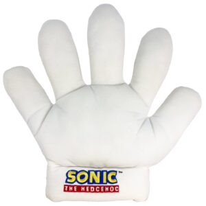 GE Animation Great Eastern GE 8805 Sonic The Hedgehog Stuffed Plush Gloves, 11", White