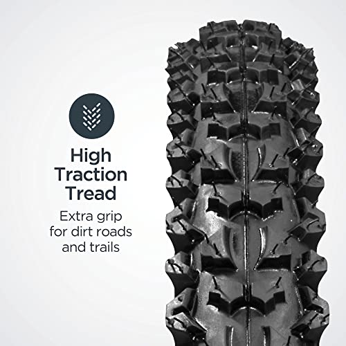 Schwinn Replacement Bike Tire, 24" x 1.95" Mountain Bike Tire, Wide & Blocky Knobs, Steel Bead Construction, Fits Internal Rim Widths 19mm-29mm, PSI Range 35 to 65