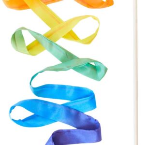 Sarah's Silks Rainbow Streamer - 8' Long Twirling Ribbon Wand for Kids | Montessori and Waldorf Toys