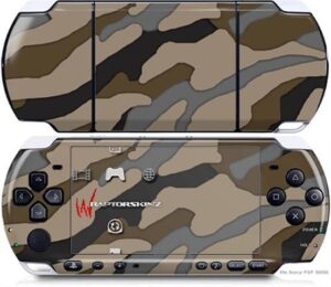 wraptorskinz decal style vinyl skin wrap - camouflage brown - compatible with sony psp 3000