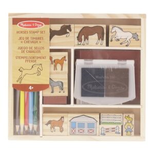 Melissa & Doug 12410 Horses Stamp Set | Arts & Crafts | Stamp Sets & Stencils | 4+ | Gift for Boy or Girl, Multicolor