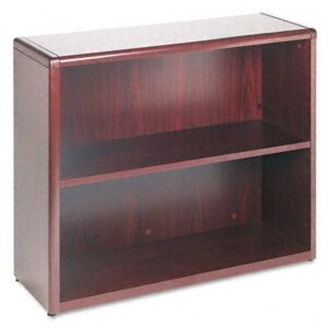 hon 10700 series wood bookcase, two-shelf, 36w x 13.13d x 29.63h, mahogany