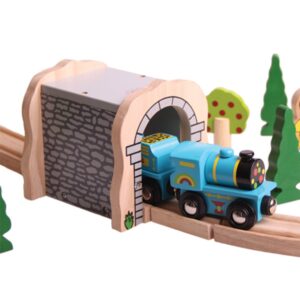 Bigjigs Single Wooden Train Engine (Blue)