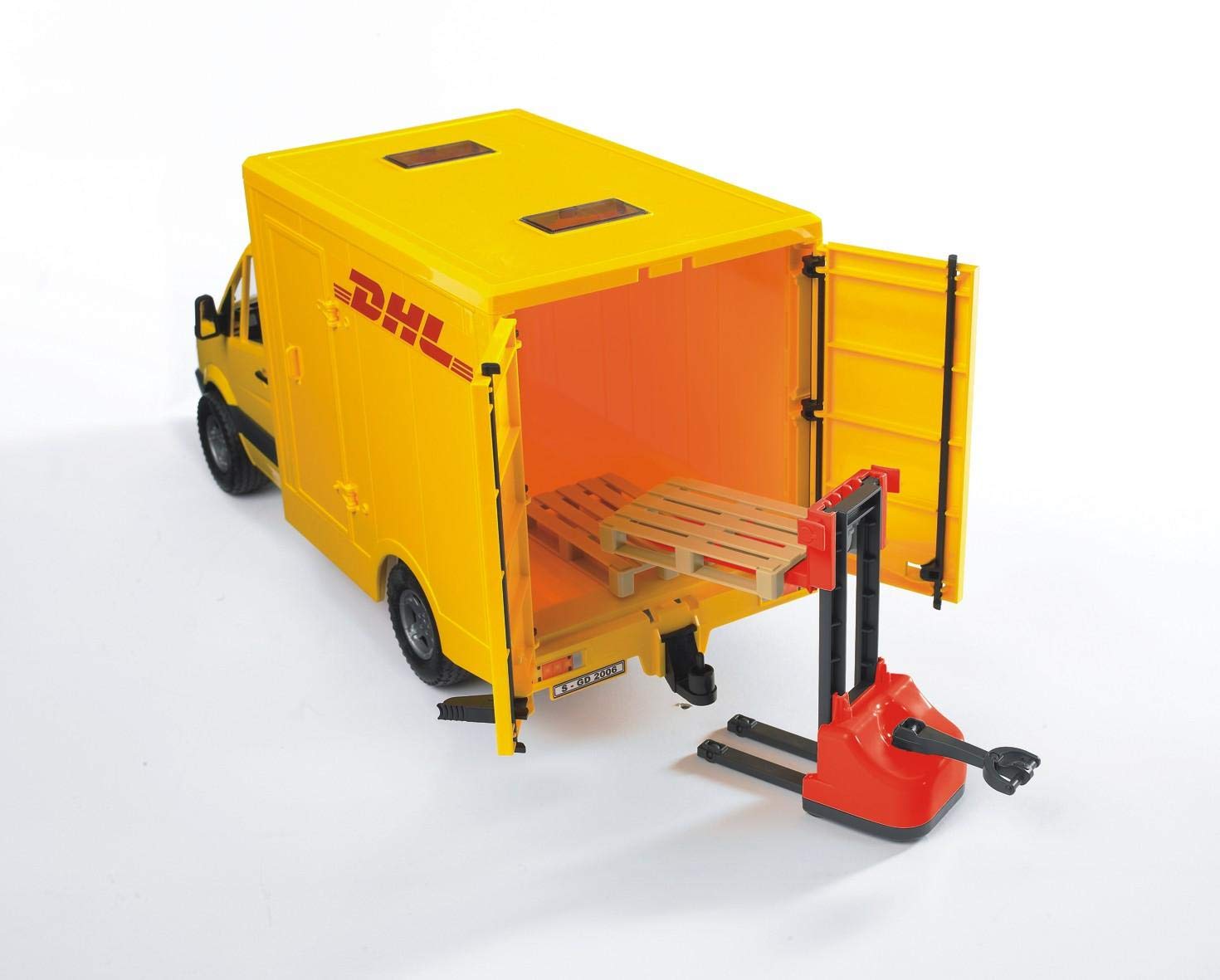 Bruder 02534 Mercedes Benz MB Sprinter DHL Delivery Truck with Hand Pallet Jack