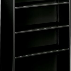 HON 4 Shelf Metal Bookcase - Black - HONS60ABCP