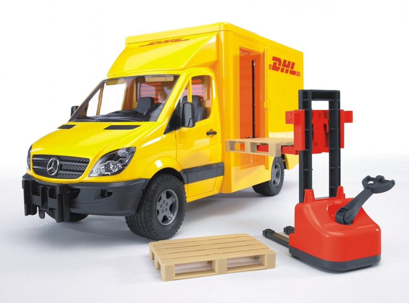 Bruder 02534 Mercedes Benz MB Sprinter DHL Delivery Truck with Hand Pallet Jack