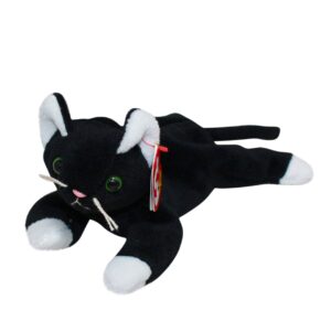 ty beanie babies zip the black cat with white paws