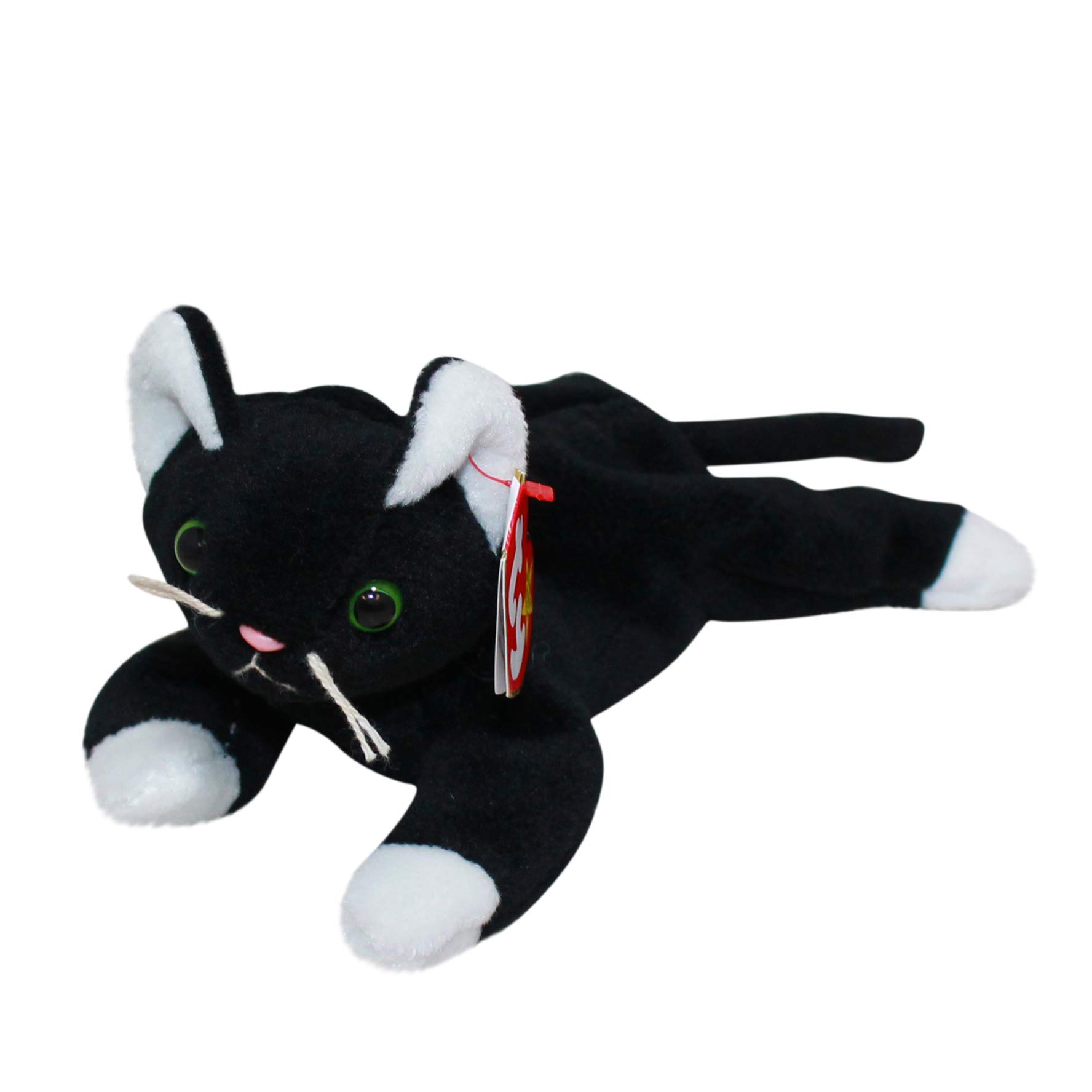 Ty Beanie Babies Zip The Black Cat with White Paws