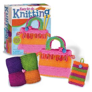 4m easy to do knitting art, learn to knit, easy to follow for boys and girls ages 8+