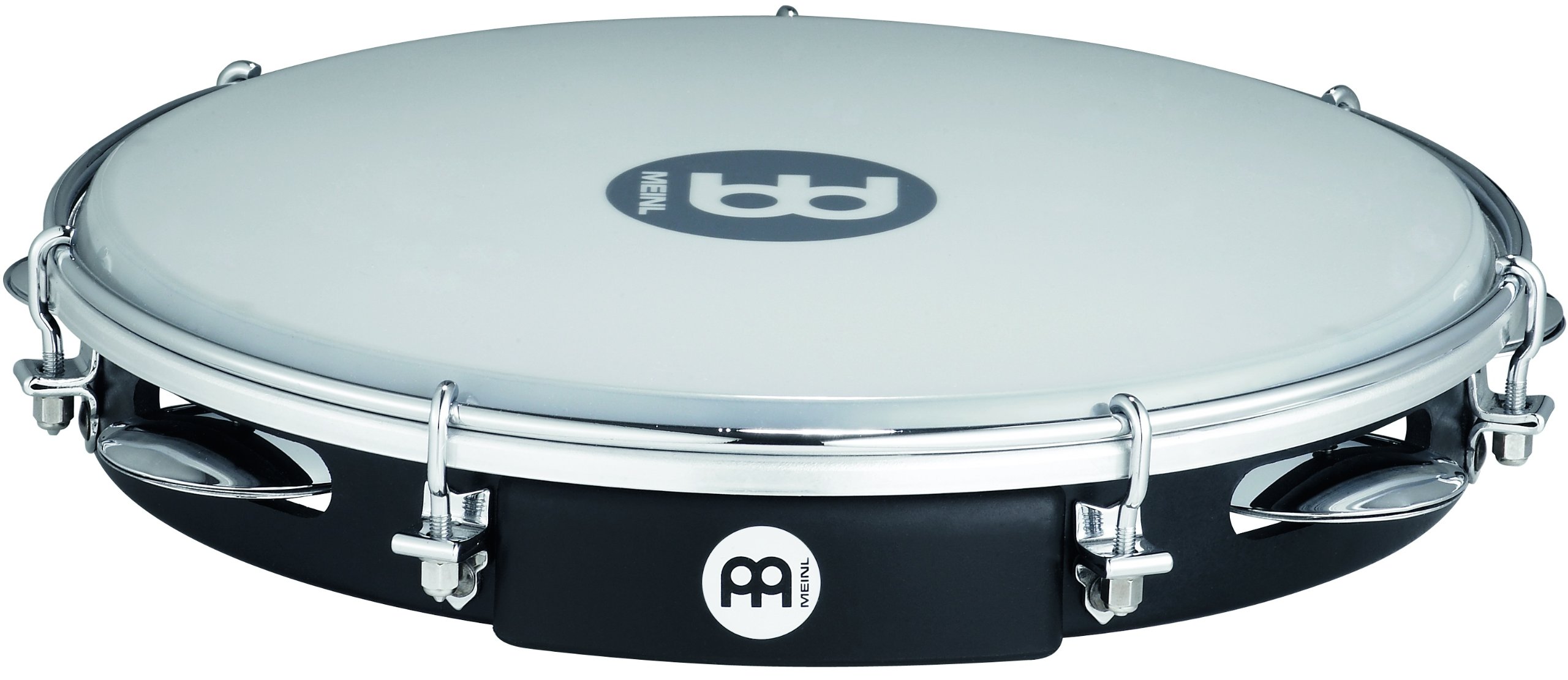 Meinl Percussion PA10ABS-BK 10-Inch ABS Plastic Pandeiro with Synthetic Head, Black