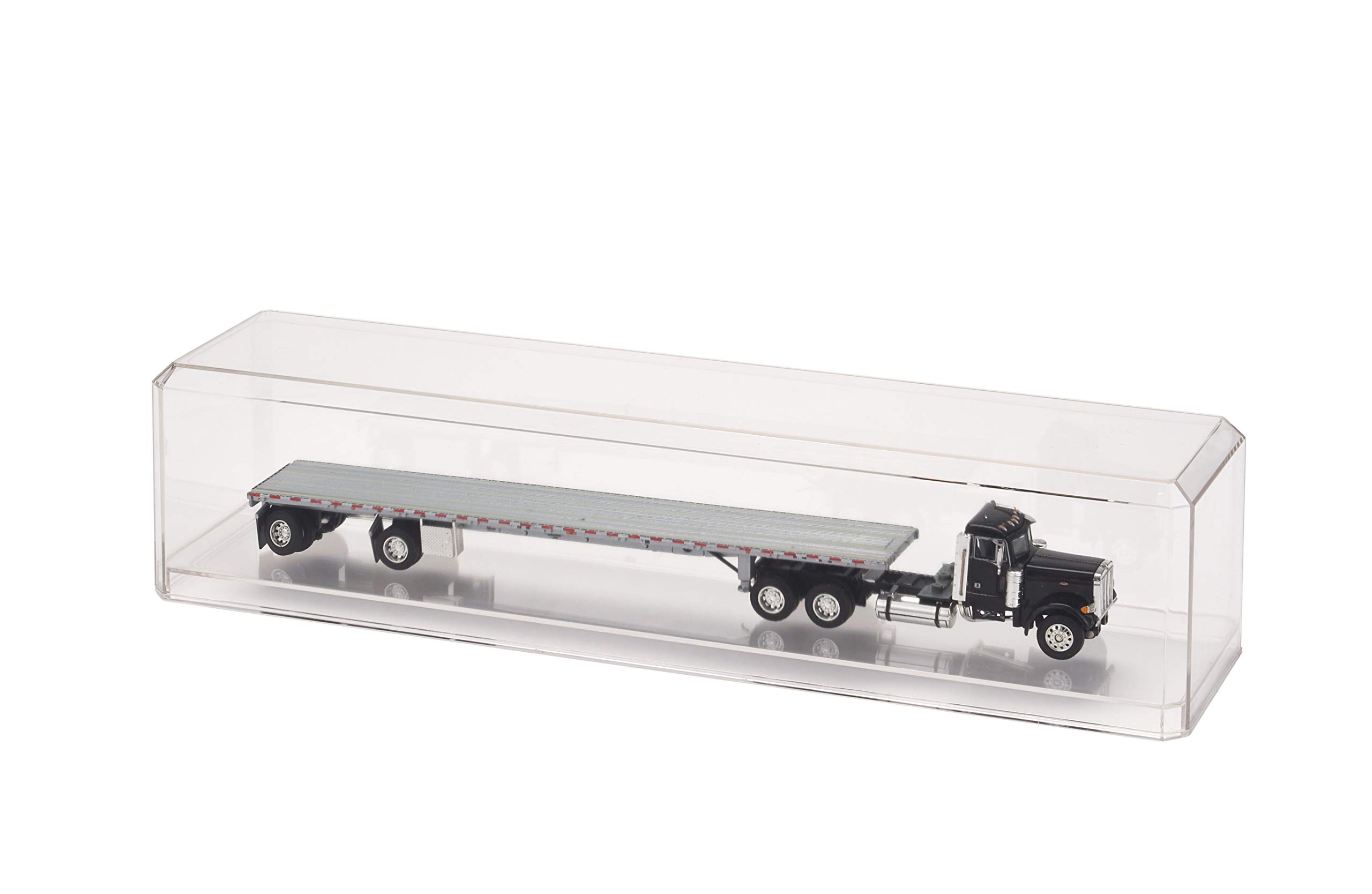 Pioneer Plastics 633C Clear Plastic Display Cases for 1:64 Scale Trucks, 15.625" W x 3.5" D x 3" H (Mailer Box)