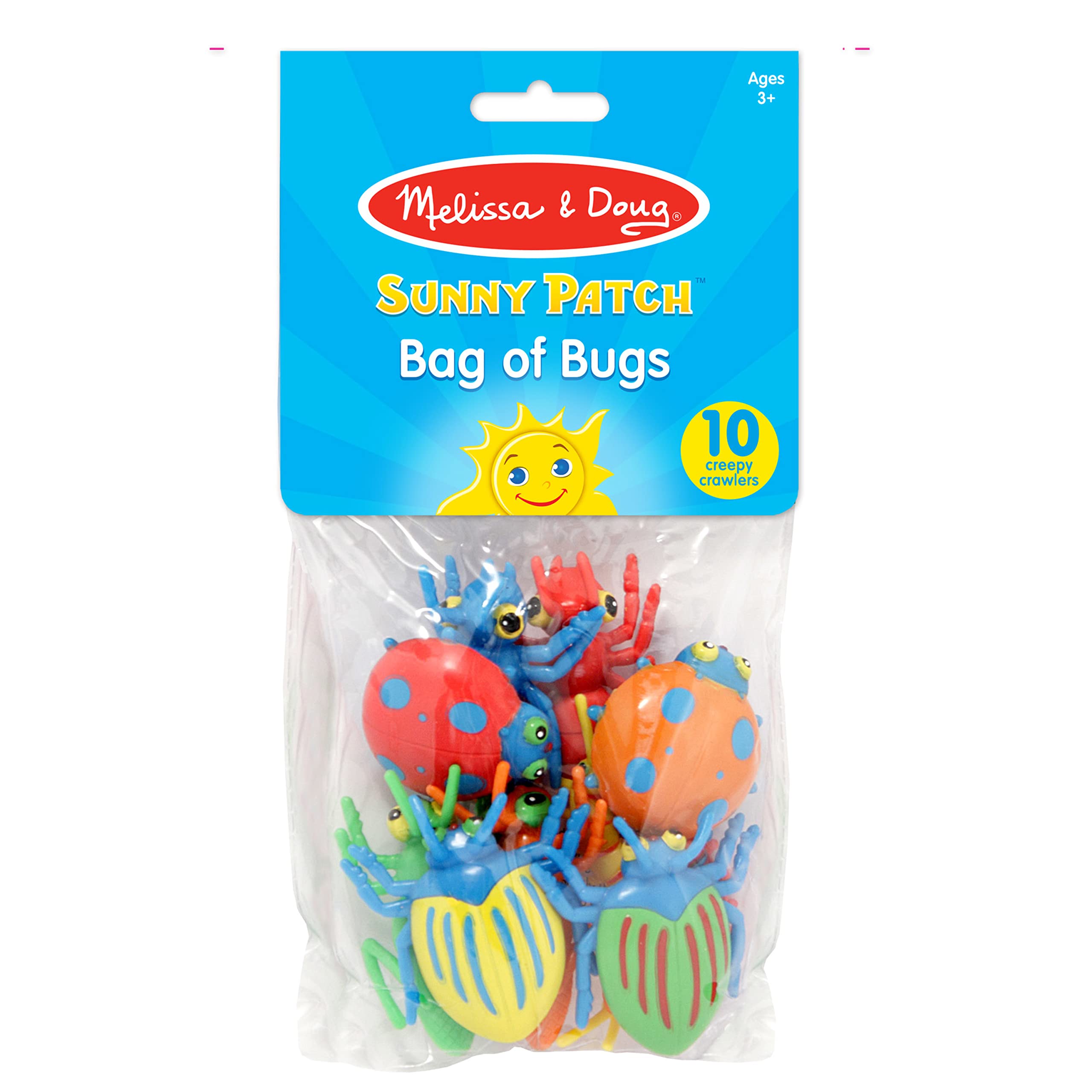 Melissa & Doug Sunny Patch Bag of Bugs (10 pcs) - Pretend Play Insect Toys, Counting And Sorting Toys, Science Learning Toys For Kids Ages 3+