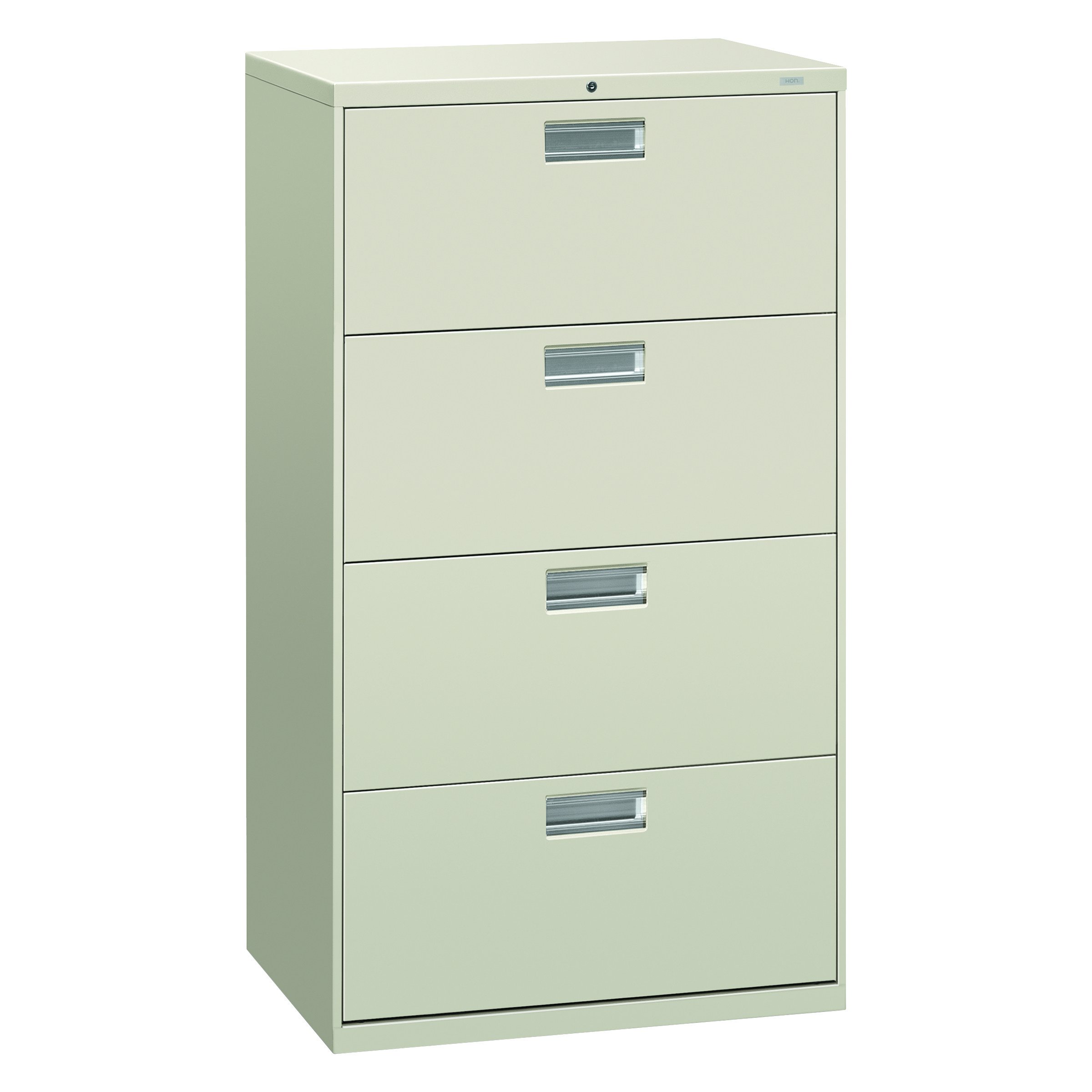 HON 674LQ 600 Series 30-Inch by 19-1/4-Inch 4-Drawer Lateral File, Light Gray