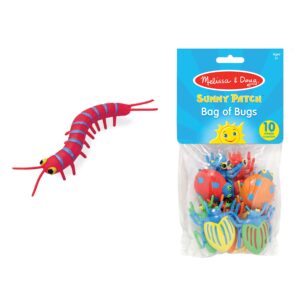 melissa & doug sunny patch bag of bugs (10 pcs) - pretend play insect toys, counting and sorting toys, science learning toys for kids ages 3+