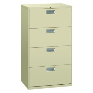 hon 674ll 600 series 30-inch by 19-1/4-inch 4-drawer lateral file, putty