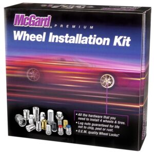 mcgard 65557gd chrome/gold splinedrive wheel installation kit (m12 x 1.5 thread size) - for 5 lug wheels