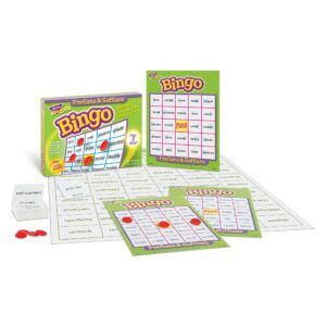 TREND ENTERPRISES: Prefixes & Suffixes Bingo Game, Exciting Way for Everyone to Learn, Play 8 Different Ways, Great for Classrooms and At Home, 2 to 36 Players, For Ages 8 and Up