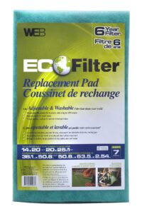 web eco filter replacement pad, 6 year