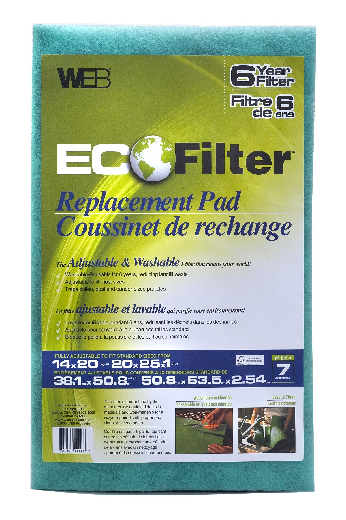 WEB Eco Filter Replacement Pad, 6 Year